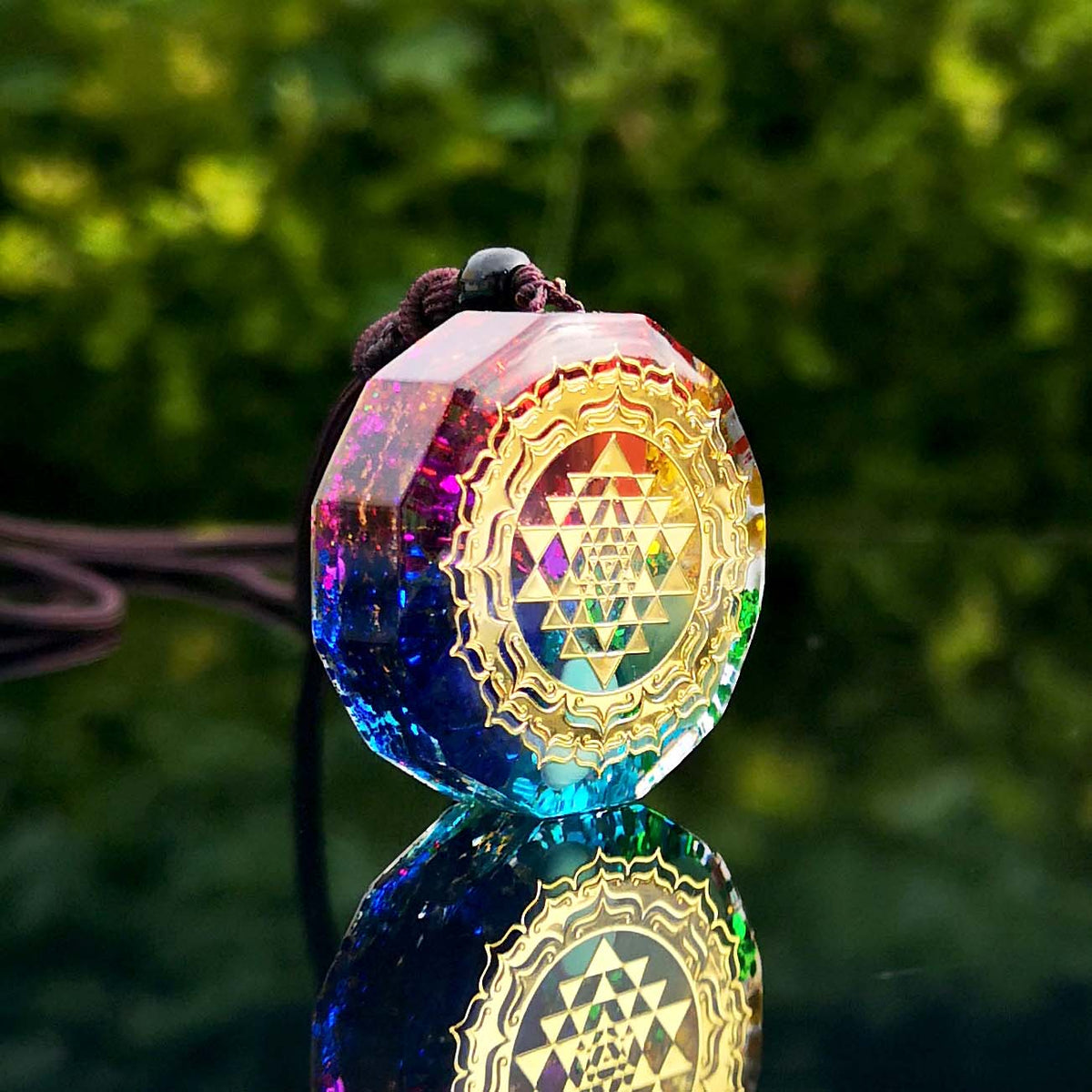 Orgonite pendant sri yantra necklace store